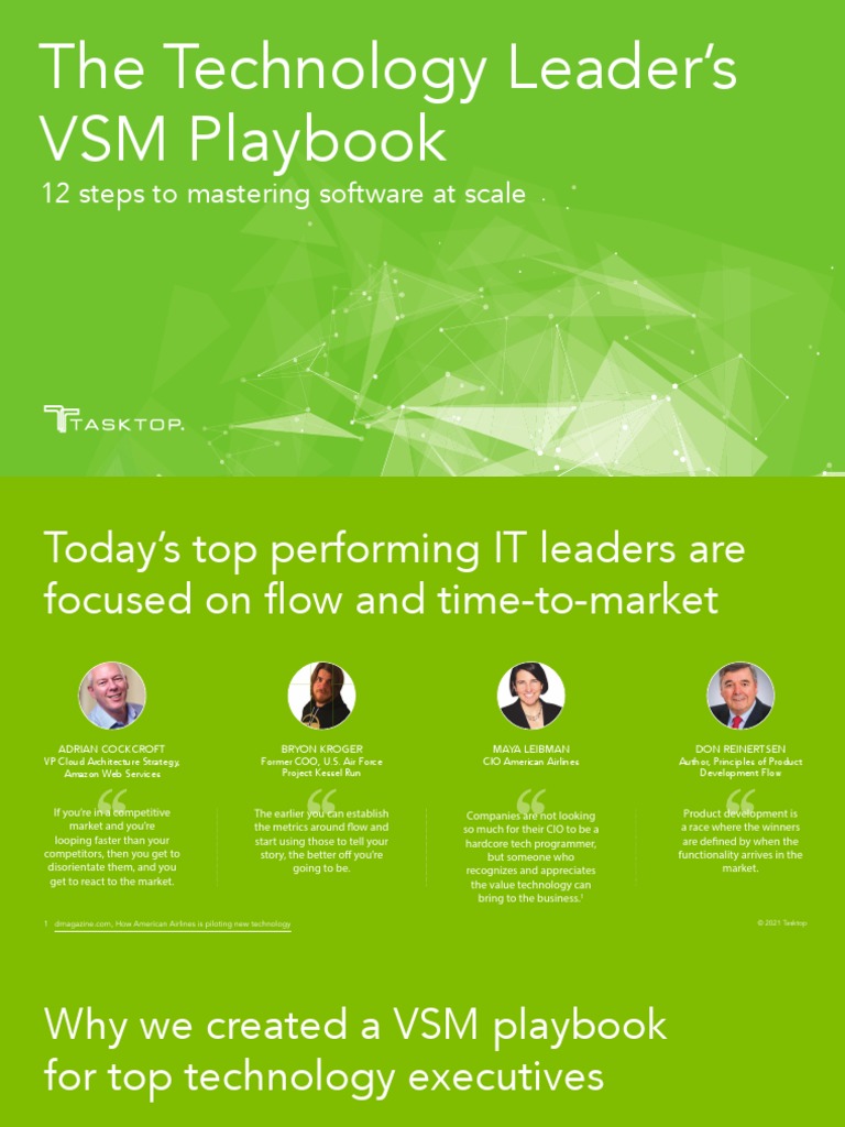 Technology Leaders VSM Playbook - Final | PDF | Business Value | Experiment