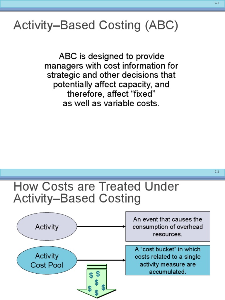 Activity Based Costing | PDF | Management Accounting | Market (Economics)