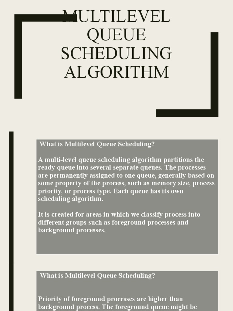 Multilevel Queue Scheduling Algorithm | PDF | Scheduling (Computing ... Multilevel Queue Scheduling Algorithm | PDF | Scheduling (Computing ...