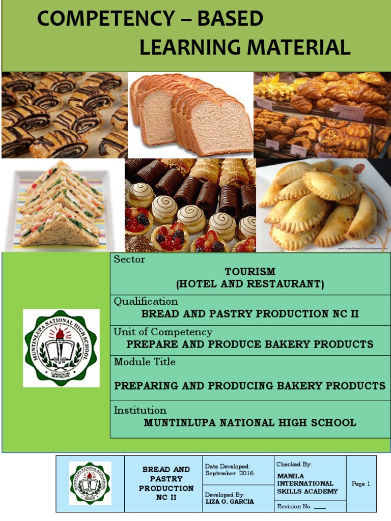 Bread and Pastry Production NC II Manila | PDF | Baking | Cakes