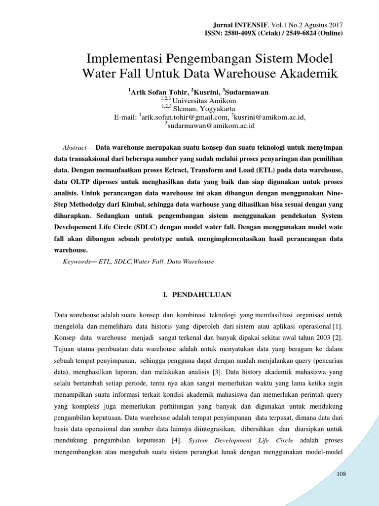 SDLC Model Air Terjun (Waterfall) | PDF