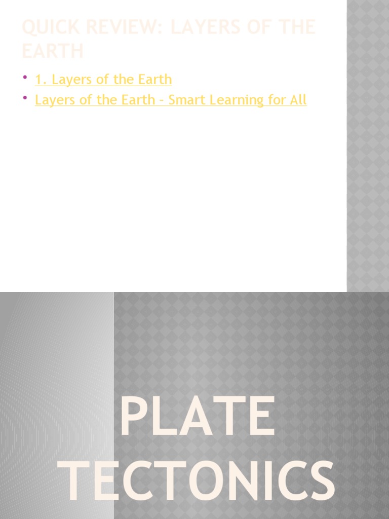 Plate Tectonics and Plate Boundaries | PDF | Plate Tectonics ...