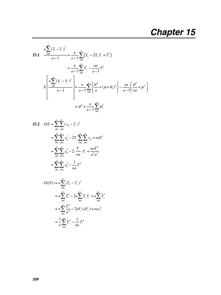 Chapter 15 | PDF | Errors And Residuals | Statistical Theory