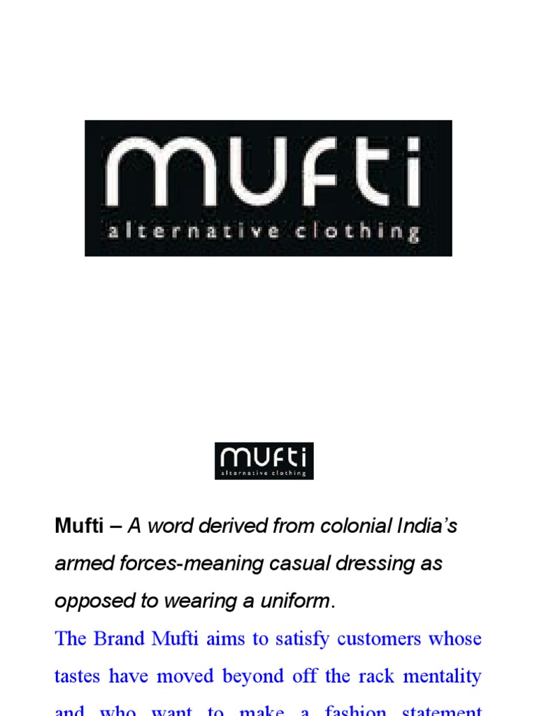 Understanding Mufti Clothing Brand | PDF | Lifestyle