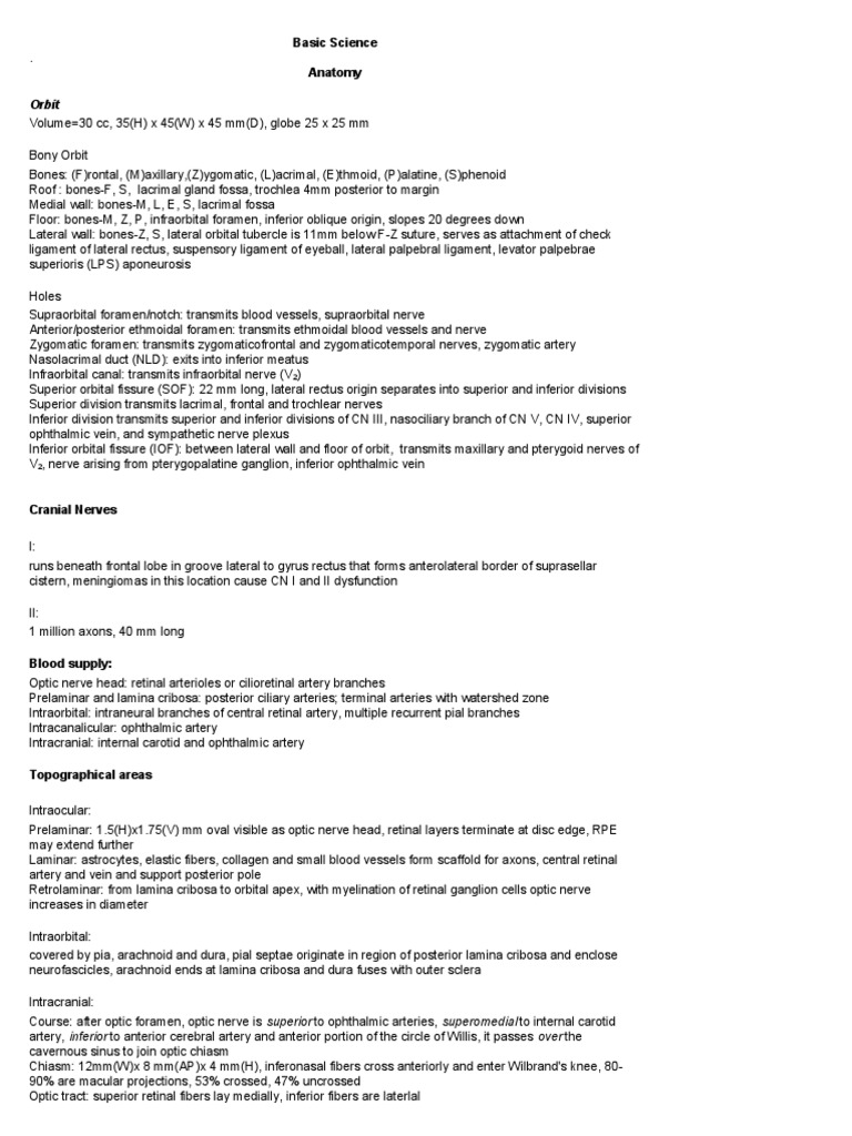 Basic Sci | PDF | Retinal | Retina