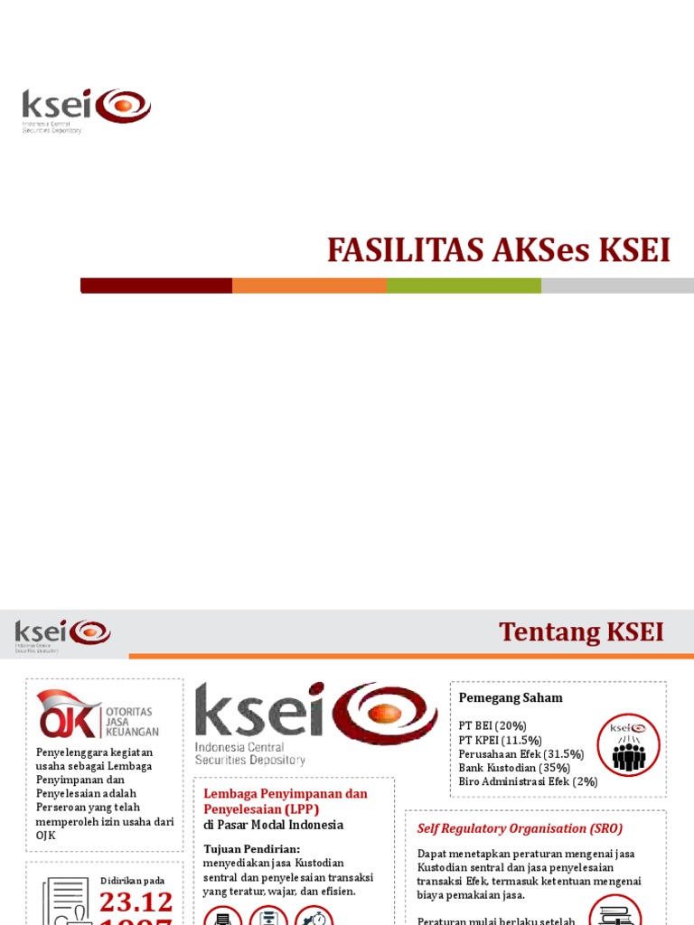"Fasilitas AKSes KSEI: Layanan dan Proses" | PDF