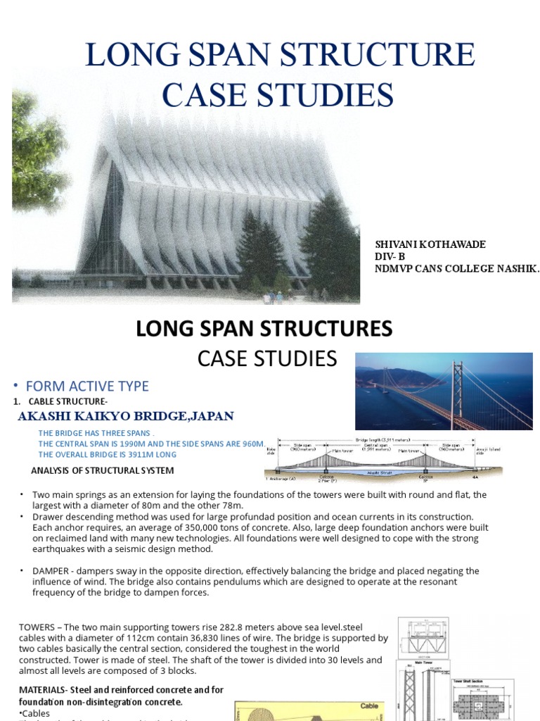 Long Span Structures Case Study-Shivani Kothawade | PDF | Truss | Civil ...
