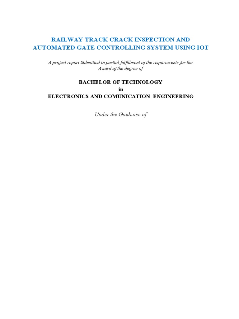 Railway Track Crack Detection Pdf Rectifier Embedded System
