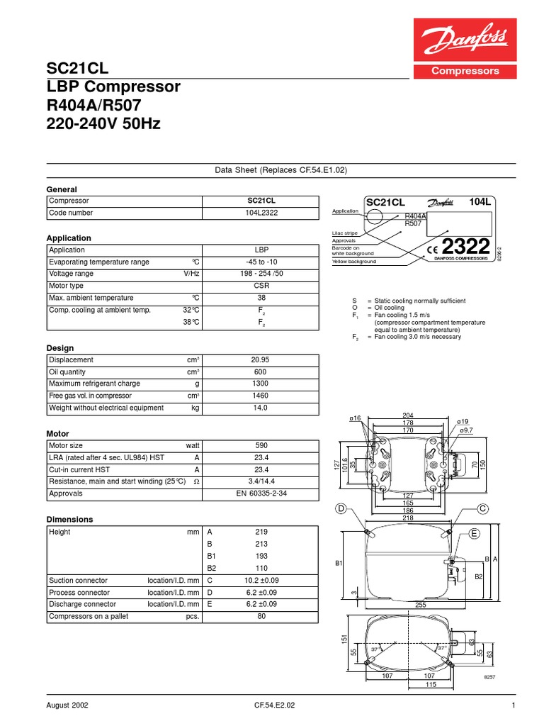 Compresseur Danfoss Secop Sc21cl | PDF | Building Engineering ...