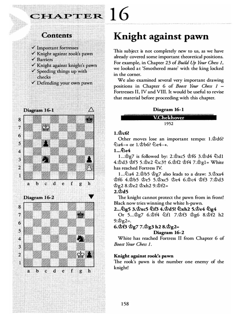 Knight Against Pawn: Diagram 16 1 | PDF | Abstract Strategy Games ...
