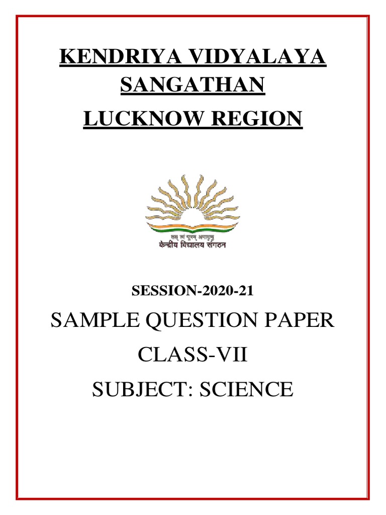 SQP Science Vii Kvs Ro Lko | PDF | Fertilisation | Sexual Reproduction