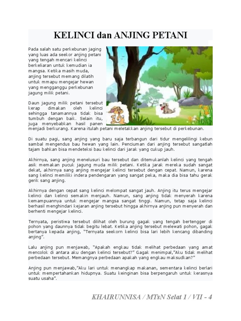 Kelinci Dan Anjing Petani | PDF