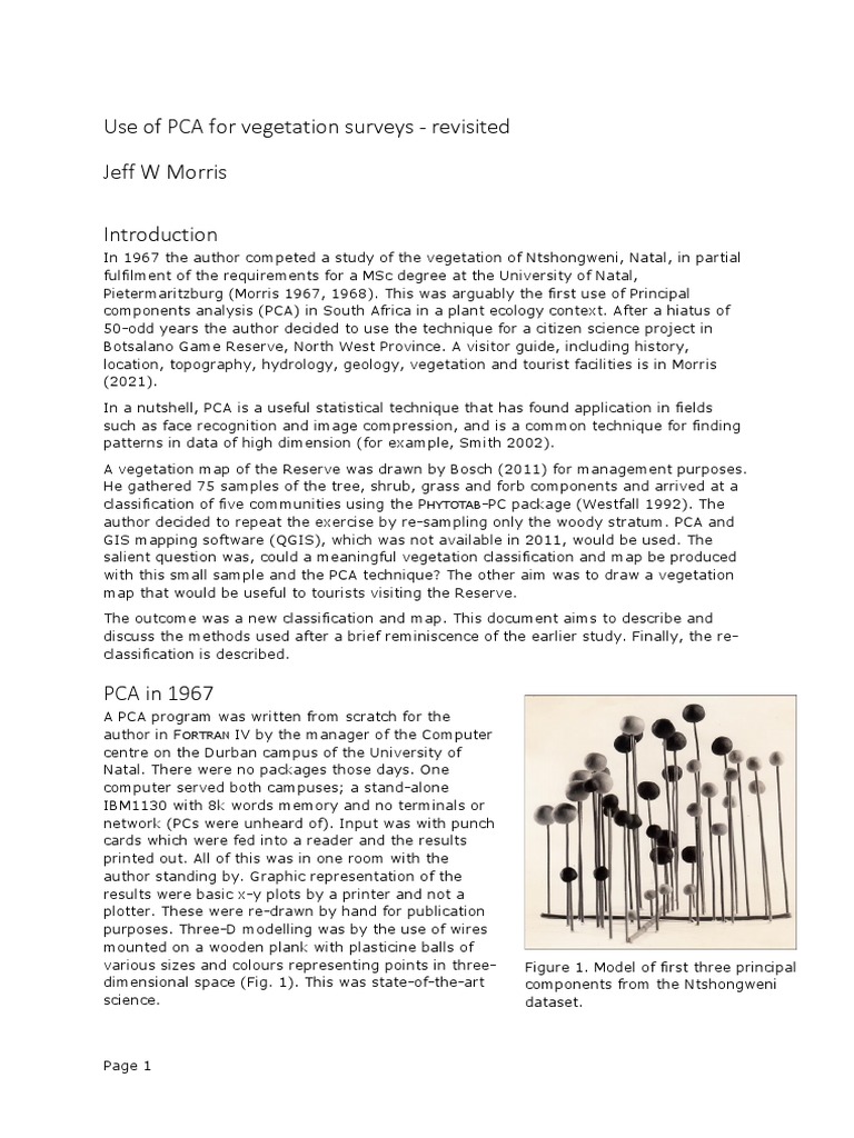 Use of PCA For Vegetation Mapping - Revisited v3 | PDF | Principal ...