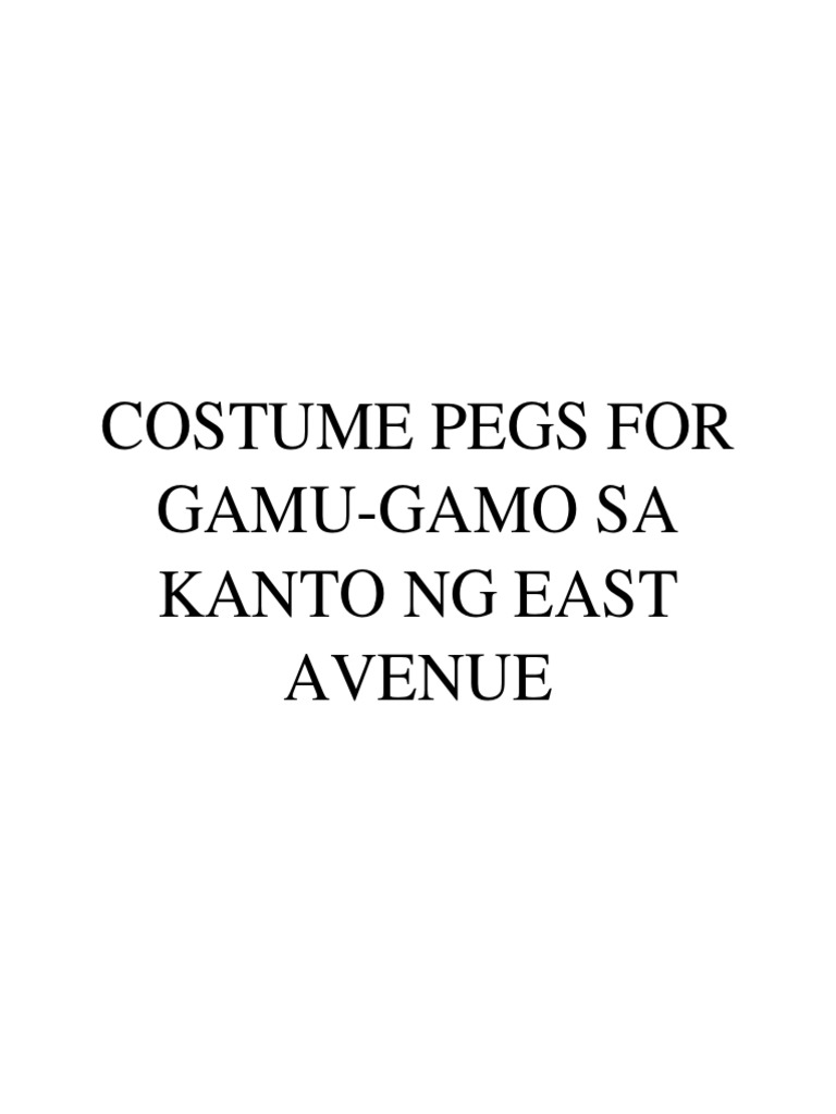 Gamu-Gamo - Costume Peg | PDF