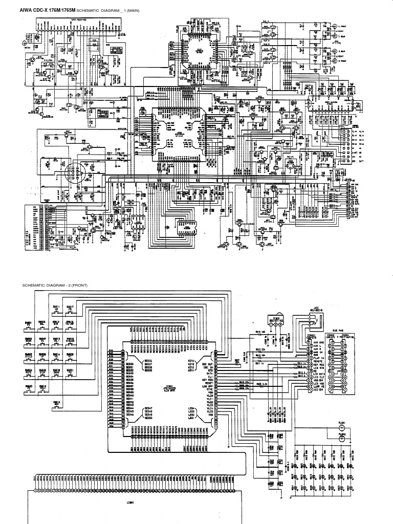 AIWA CDC-X 176M/1765M: Schematic Diagram - 1 (Main) | PDF