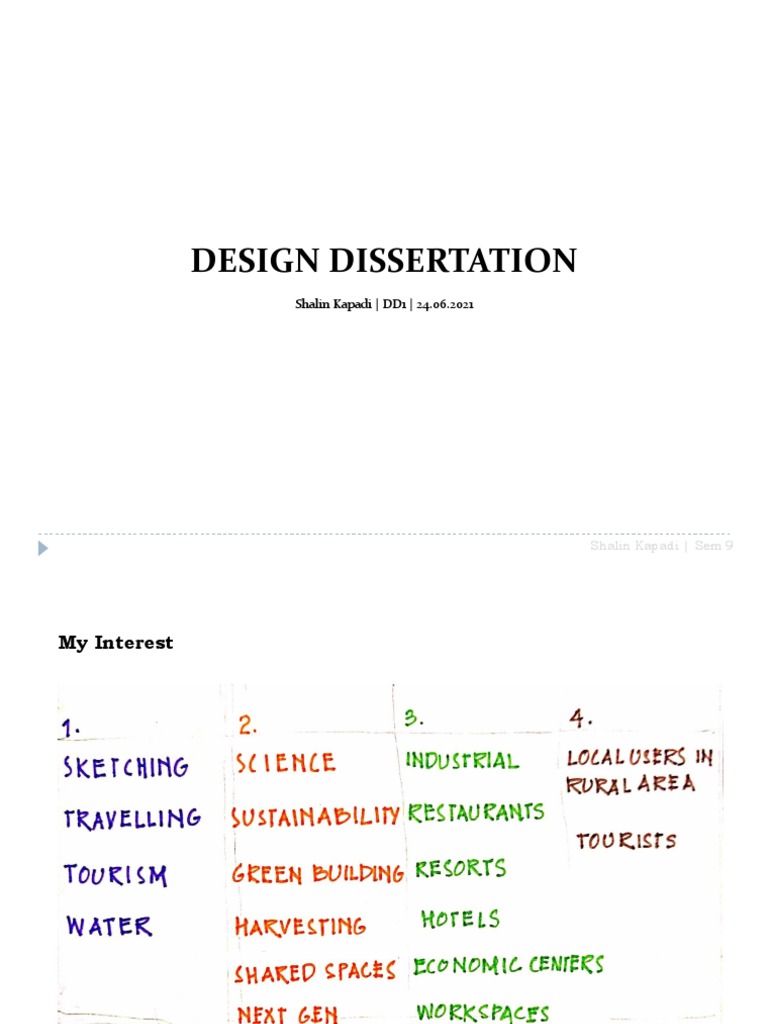 Design Dissertation - 1 - v2 | PDF | Tourism | Sustainability