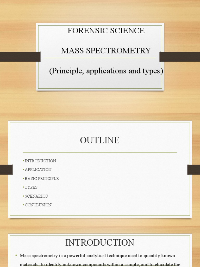 Forensic Science Mass Spectrometry (Principle, Applications and Types ...