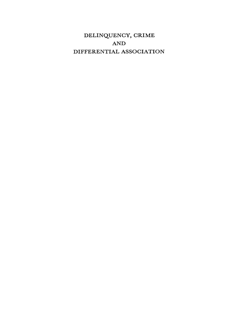Donald R. Cressey Ph.D. (Auth.) - Delinquency, Crime and Differential ...