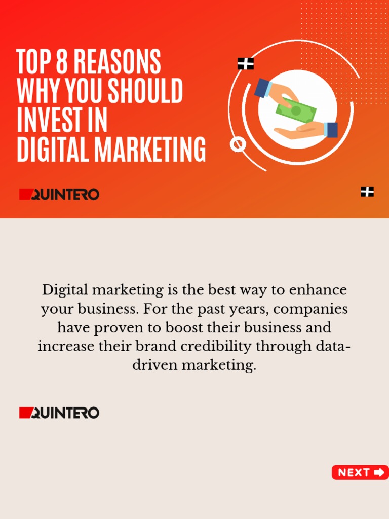 Top 8 Reasons Why You Should Invest in Digital Marketing | PDF