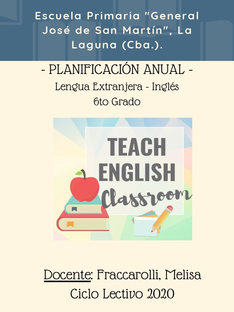 Planificacion Anual 6to 2020 | PDF | Educación primaria | Aprendizaje