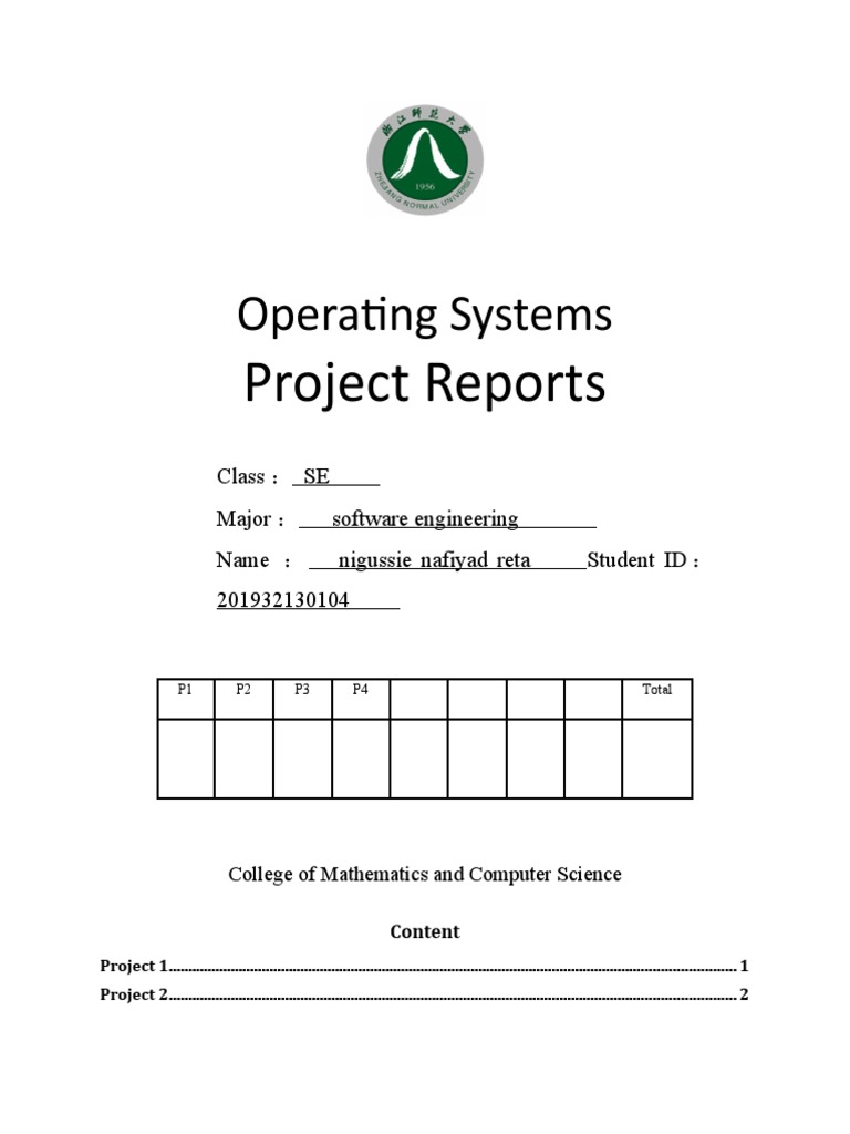 Operating Systems: Project Reports | PDF | Unix Variants | Computer Programming