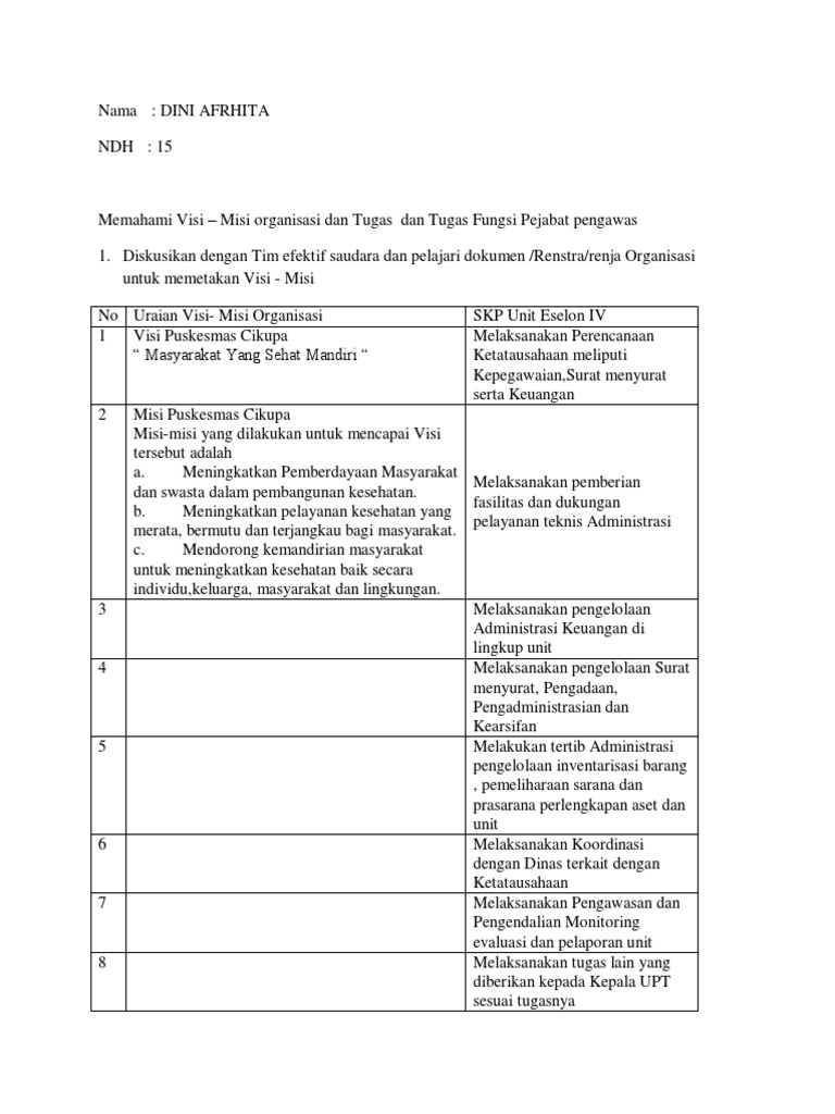 Tugas Individu - Kepemimpinan Dalam Melaksanakan Pekerjaan - 15 - Dini Afrhita | PDF