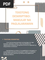Tekstong Deskriptibo - PPT | PDF