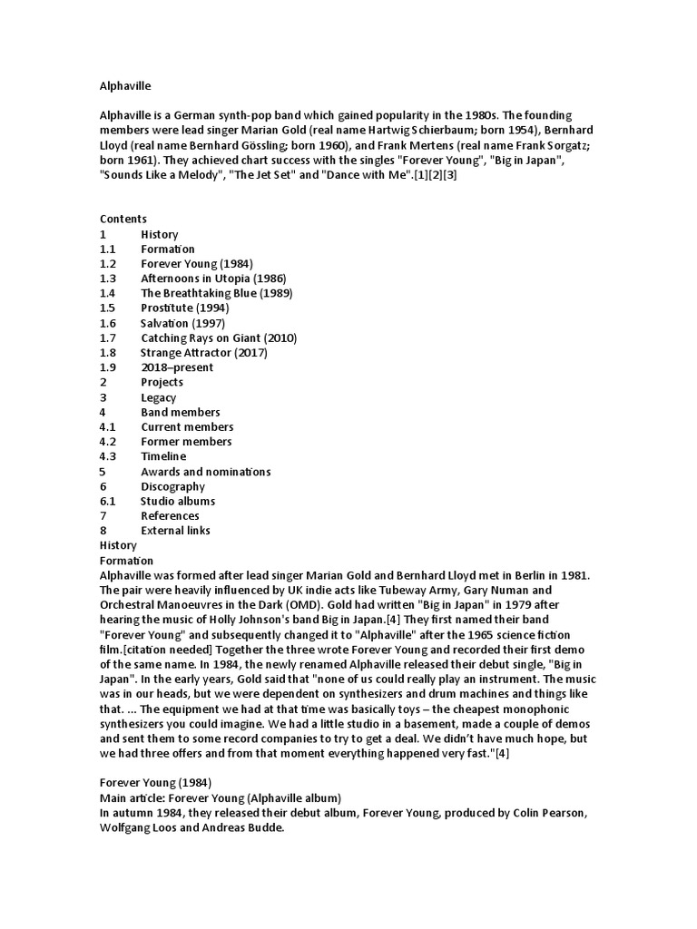 Alphaville | PDF | Entertainment (General)