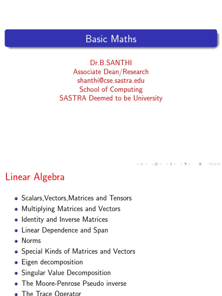 L3 Prerequisite Basic Maths Session 2 | PDF | Matrix (Mathematics ...