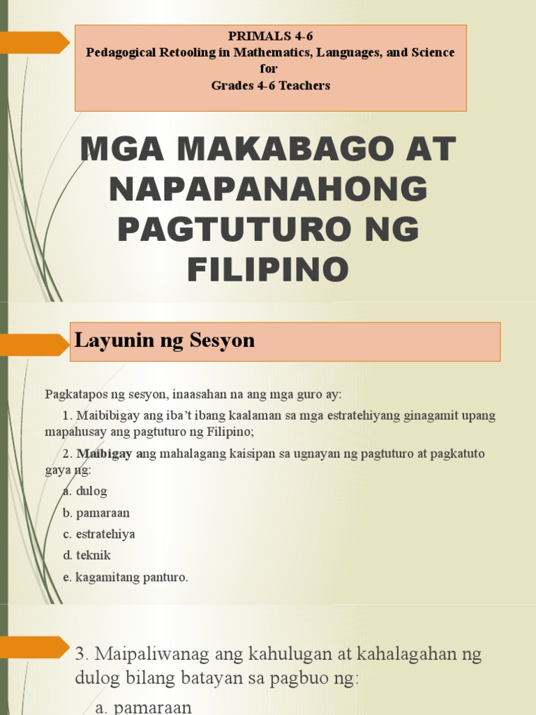Makabago at Napapanahong Pagtuturo NG Filipino | PDF