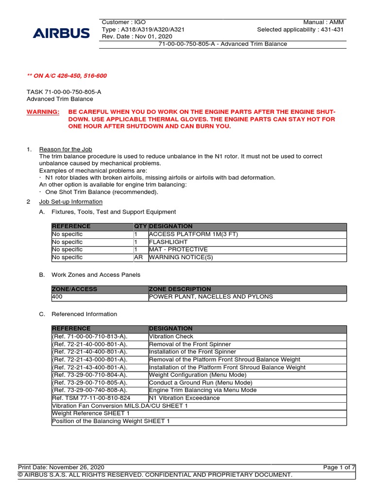 Advance Trim Balance LEAP 1A | PDF | Airbus | Aircraft