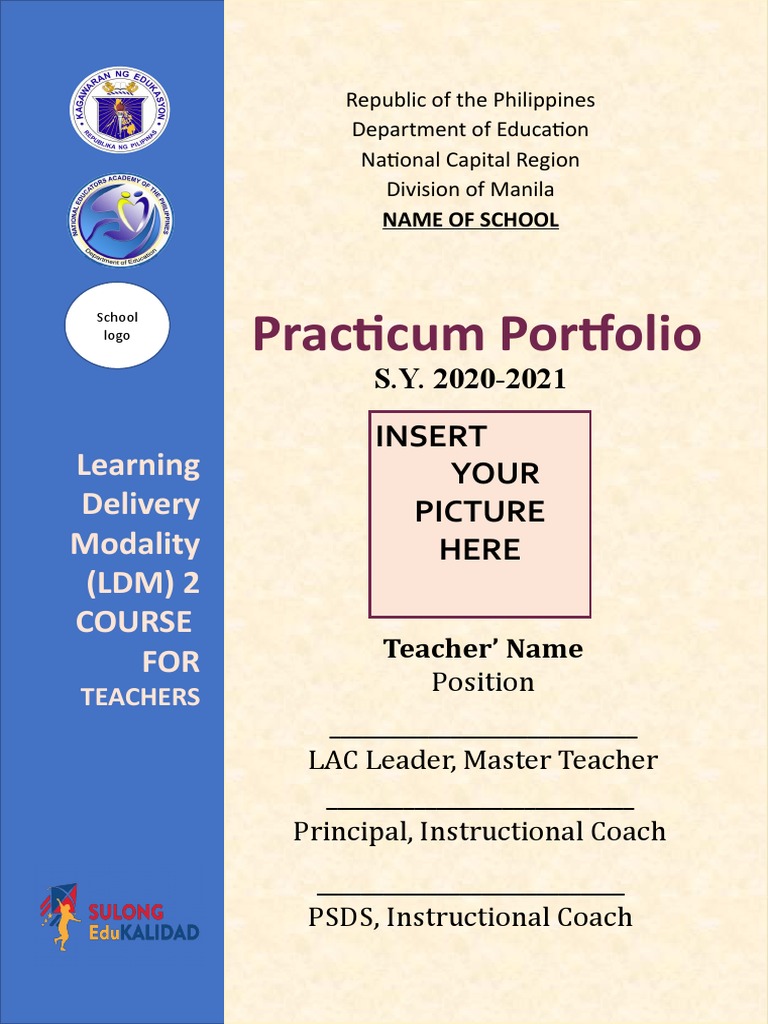 Practicum Portfolio: Learning Delivery Modality (LDM) 2 Course FOR | PDF | Lesson Plan ...
