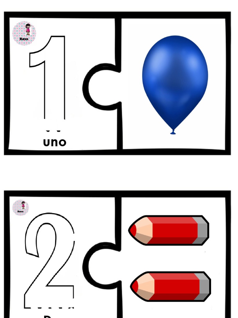 Rompecabezas de Números del 1 al 10 | PDF