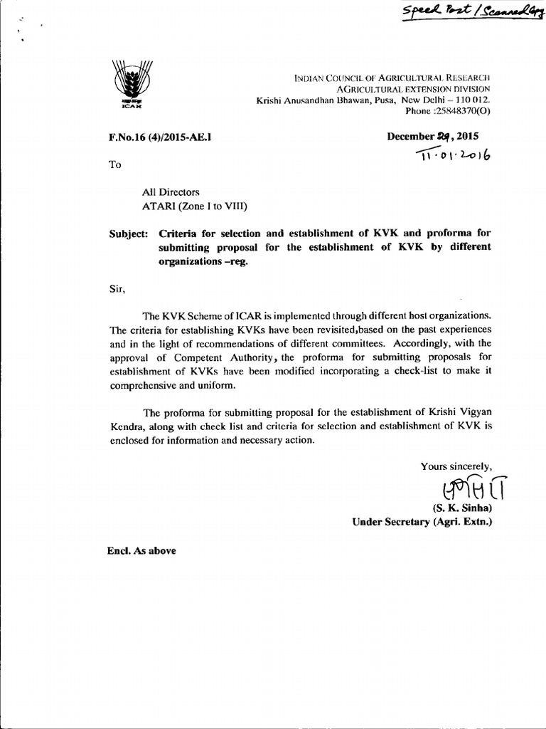 KVK - CriteriaforSe&EstabofKVKs-12012016 | PDF | Farms | Deed