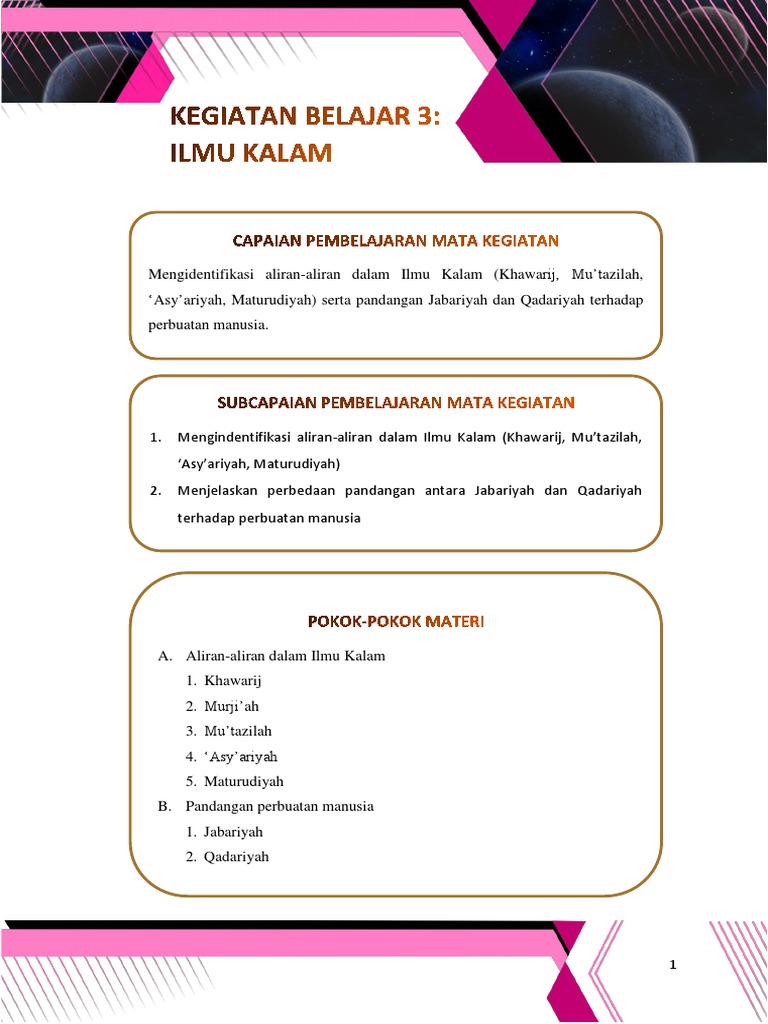Materi Modul 9 KB 4 Ilmu Kalam 2 | PDF