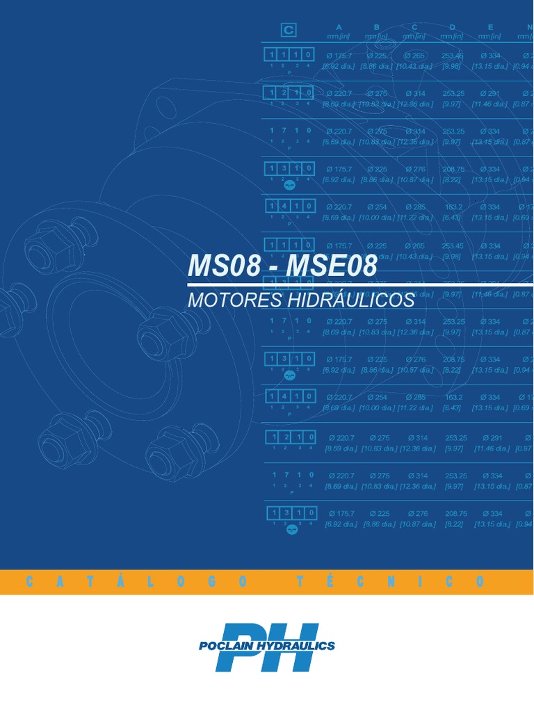 Poclain - Motores MS08 | PDF | Tecnología de vehículos | Máquinas