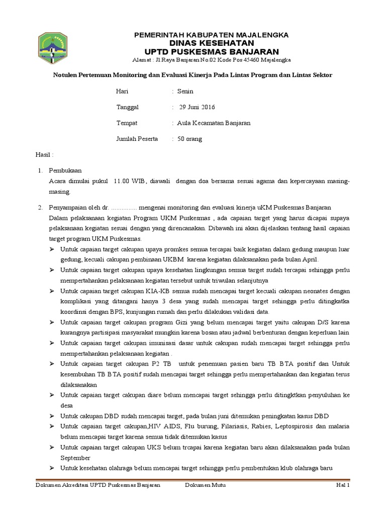 Notulen Pembinaan 6 | PDF