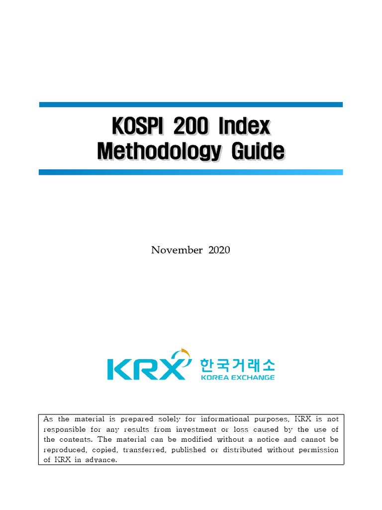 Kospi 200 Index Methodology Guide: November 2020 | PDF | Stock Market ...