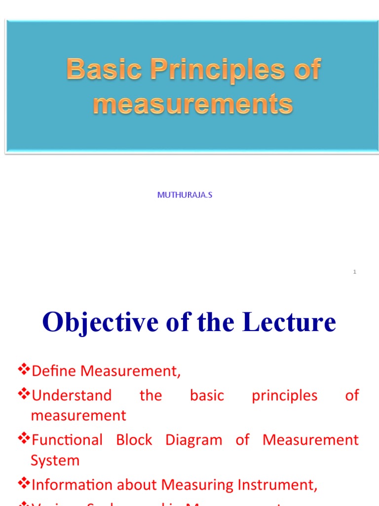 Basic Principles of Measurement | PDF | Measurement | Information