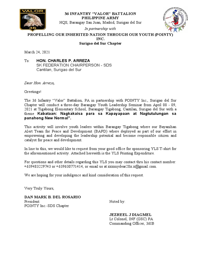 In Partnership With: 36 Infantry "Valor" Battalion Philippine Army ...