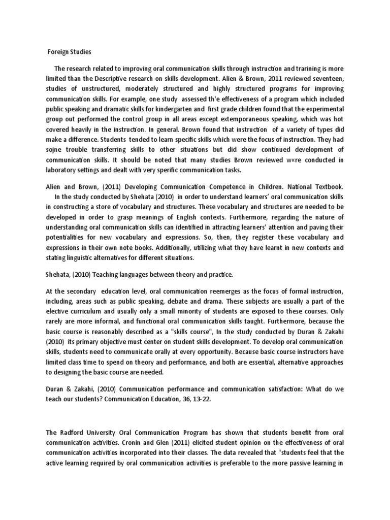 Foreign Studies | PDF | Public Speaking | Speech