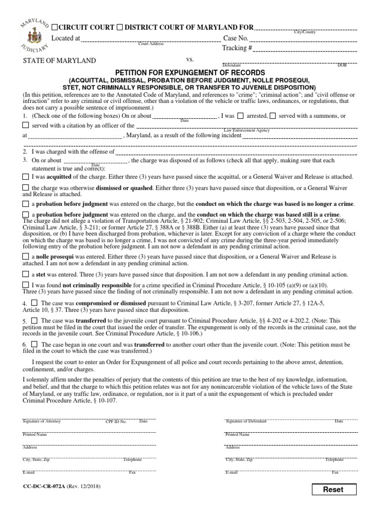 Petition For Expungement | Download Free PDF | Criminology | Government