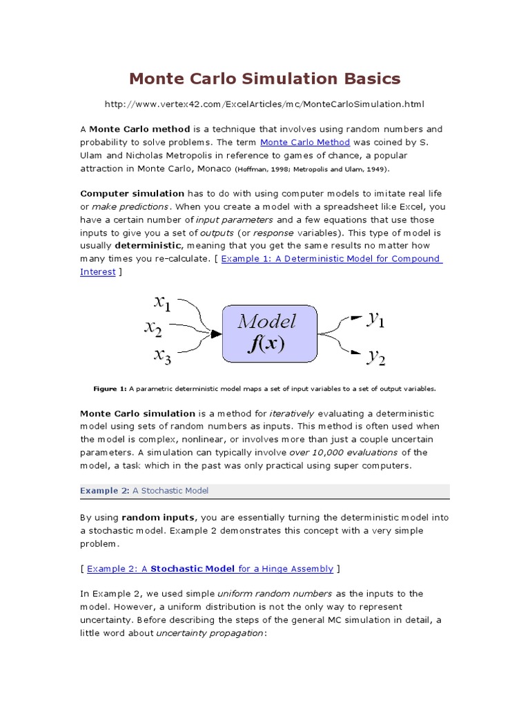 Monte Carlo Simulation Basics | PDF | Mean | Quartile