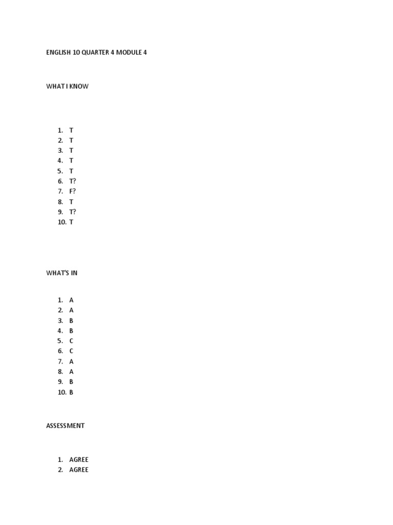 English 10 Quarter 4 Module 4 | PDF