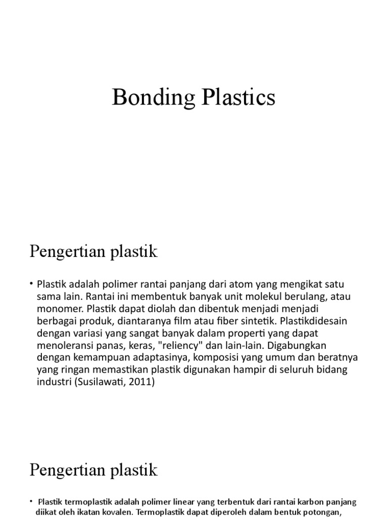 Bonding Plastics | PDF