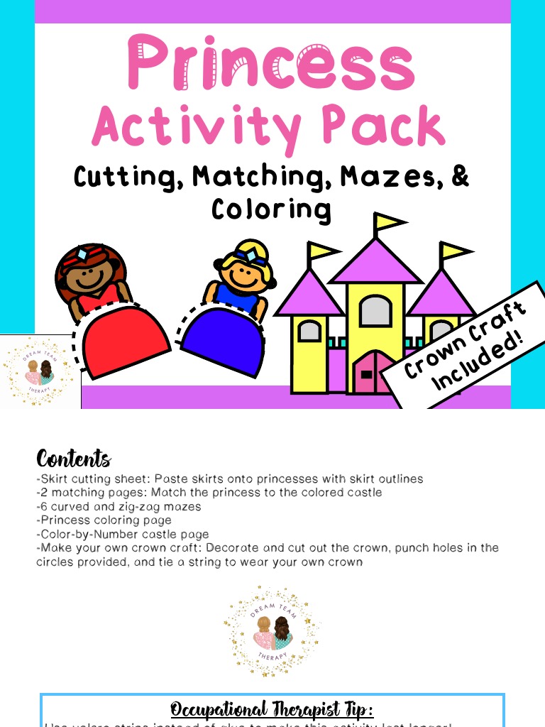 Princess Cut and Paste Printable | PDF | Color | Clothing