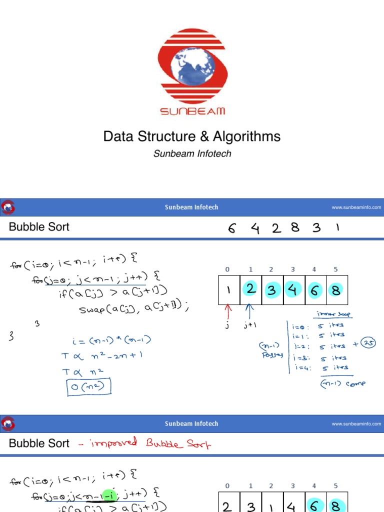 Data Structure & Algorithms: Sunbeam Infotech | PDF | Computer Data ...