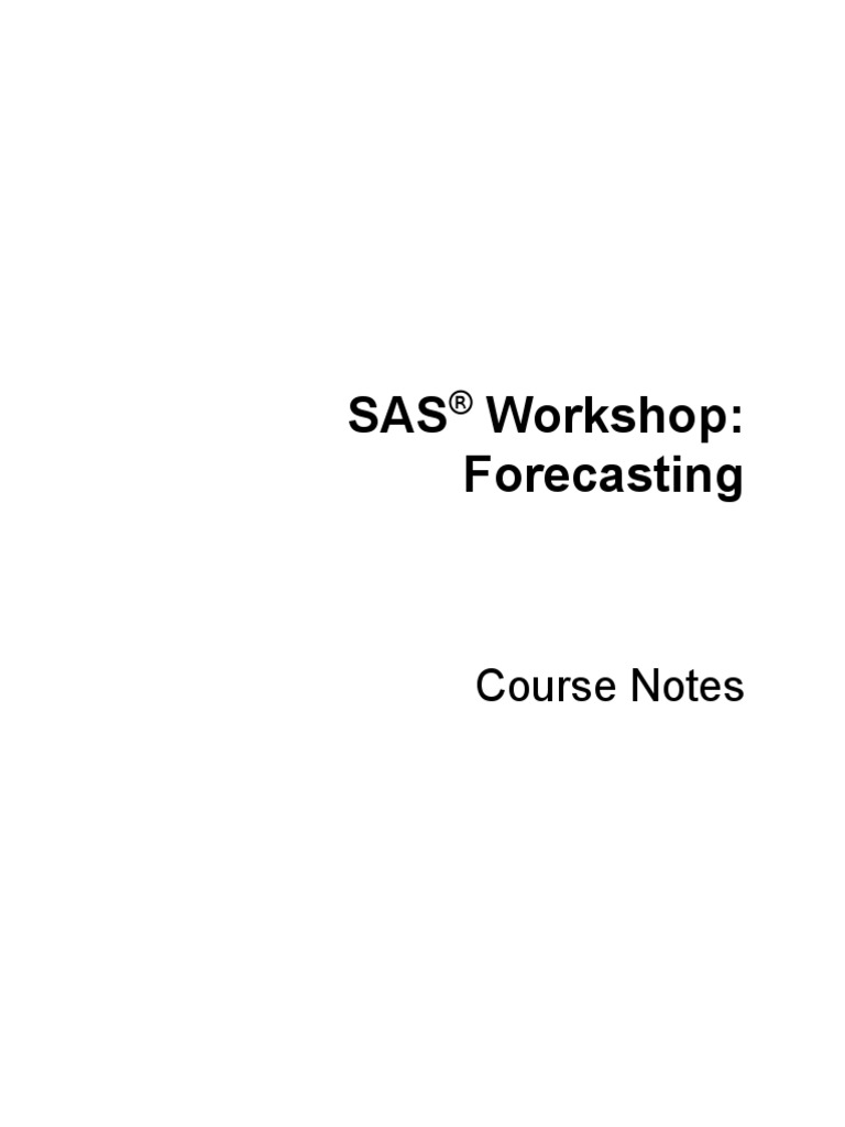 SAS Forecast Studio - Short Guide | PDF | Forecasting | Time Series