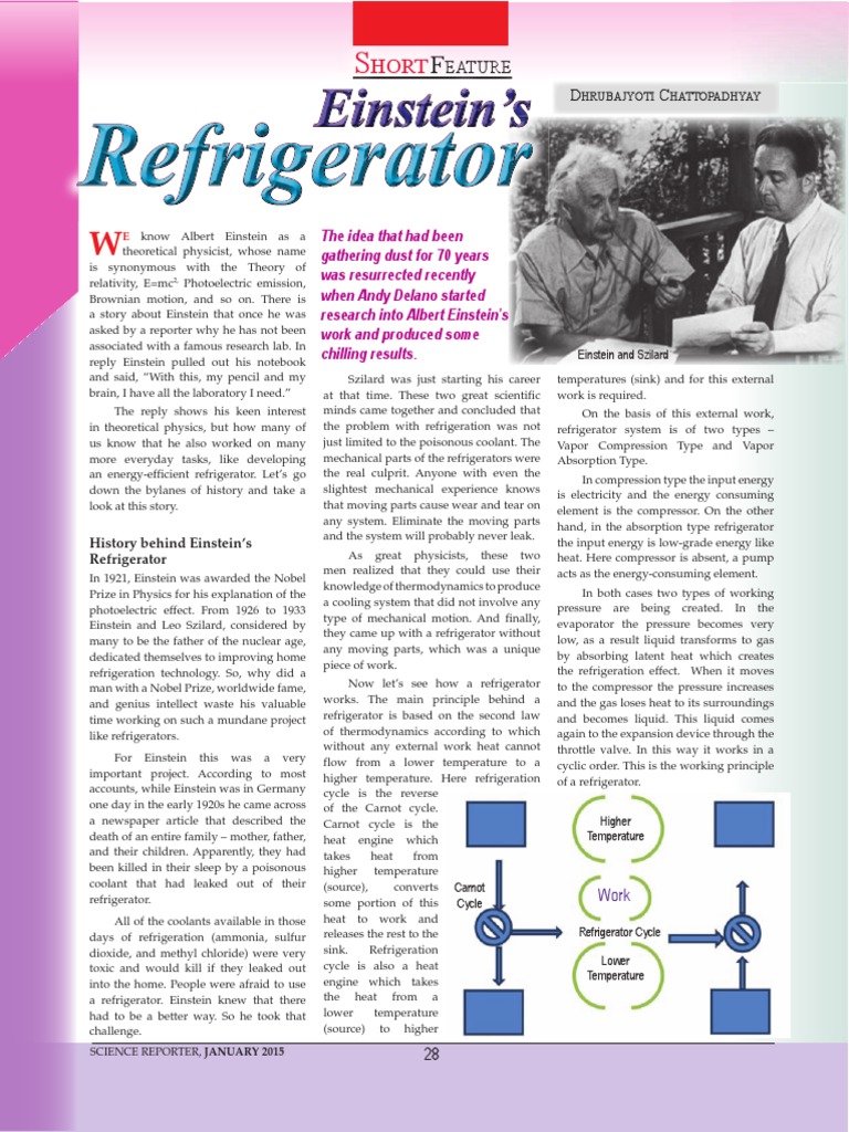 Einsteins Refrigerator | Download Free PDF | Refrigerator | Refrigeration