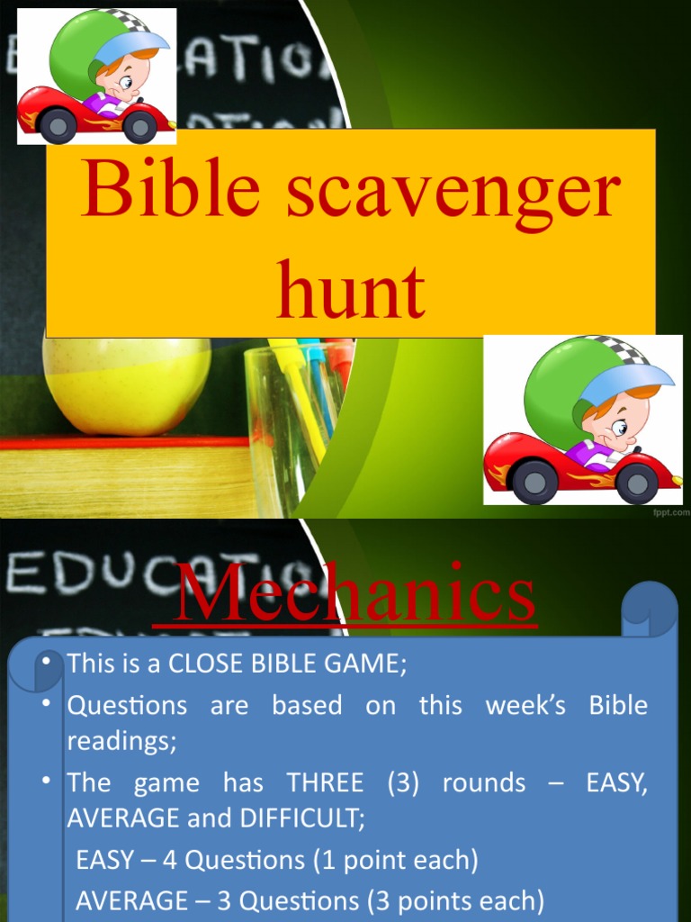 Bible Scavenger Hunt | PDF | Book Of Esther | Hebrew Bible People